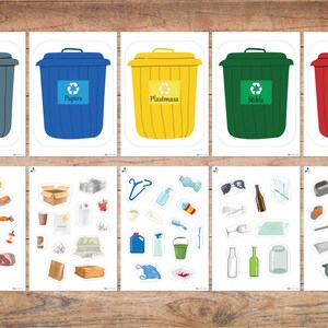 Waste Sorting Busy Book: Recycling Game for Toddlers (printable) - Etsy