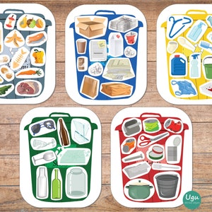 Waste Sorting Busy Book Printable Game,trash Sorting Activity Worksheet ...