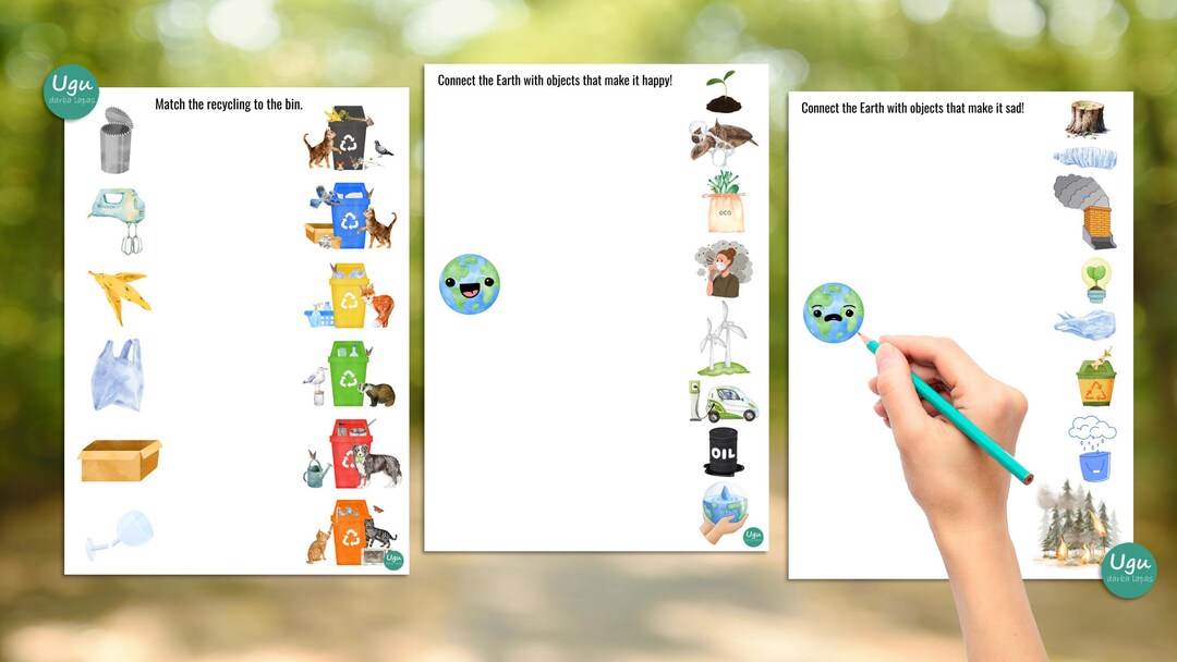 Earth Day Activity Book, Earth Topic Recycling Coloring Pages and ...