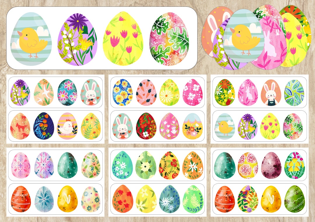 Easter Eggs Matching Game, Easter Activity, Toddler, Preschool ...