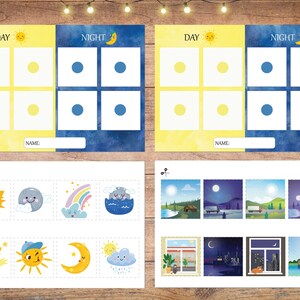 Day and Night Preschool Toddler Activities, Busy Binder,homeschool ...