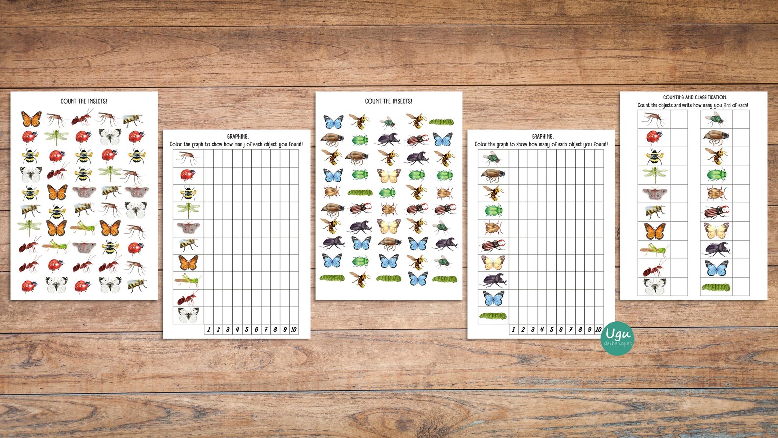 Insects, Bugs, and Spring Math Printables for Preschool – Fun Graphing ...