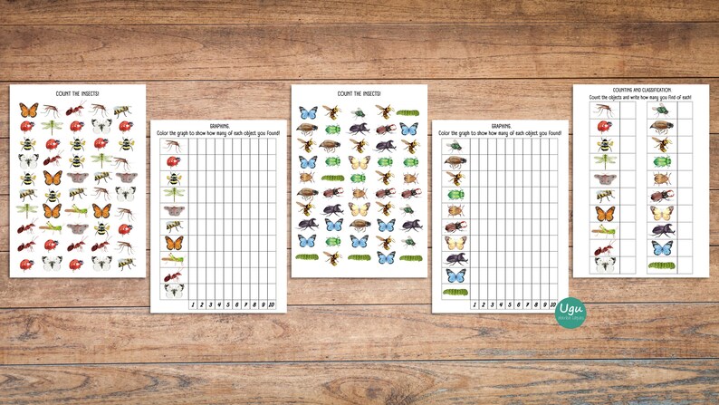 Insects, Bugs, and Spring Math Printables for Preschool – Fun Graphing ...