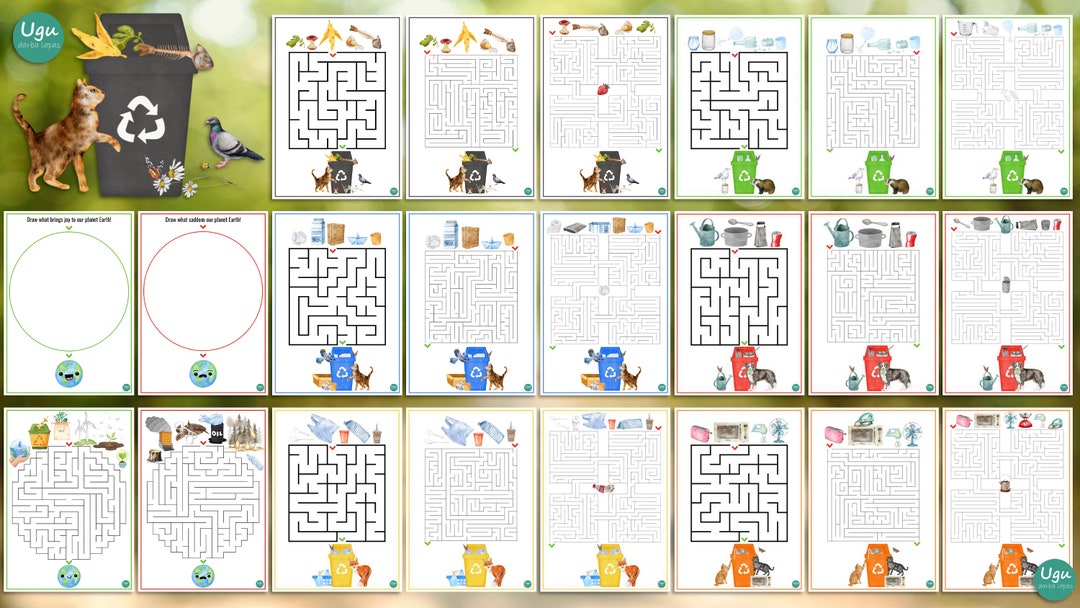 Earth Day Maze Printable,earth Day Games,earth Day Activities,indoor ...