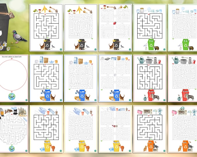 Earth Day Maze Printable: Eco-friendly Games & Activities (PDF) - Etsy