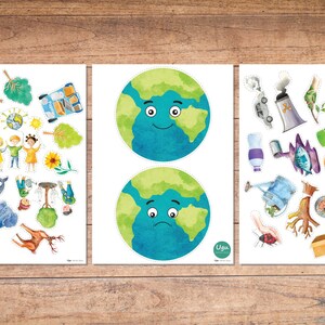 Earth Day Recycle Sort, Waste Sorting Busy Book Printable Game, Trash ...