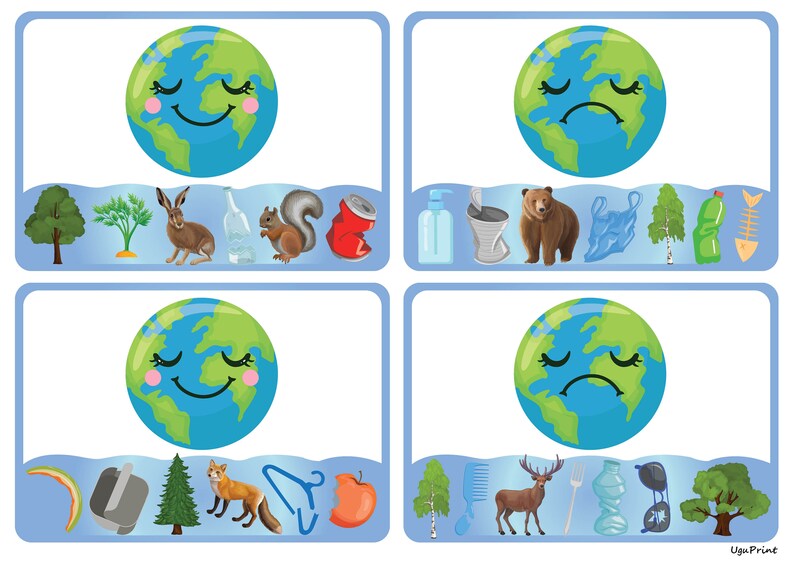 Waste Sorting Clip Cards: Toddler Recycling Game (PDF Pattern) - Etsy