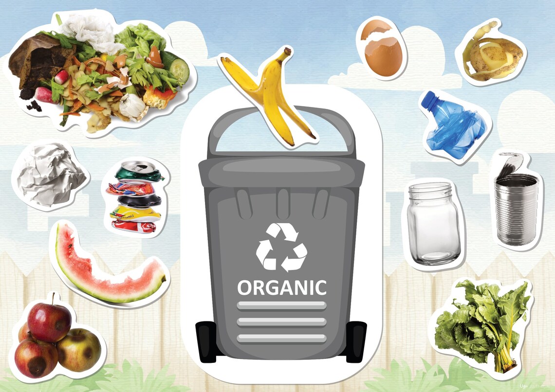 Earth Day, Waste Sorting Busy Book Printable Game for Toddlers, Trash ...