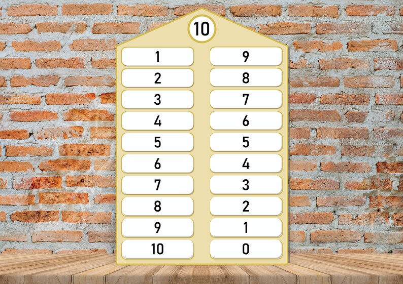 Montessori Math, House Math Board With Set of Numbers Cards for Learn ...