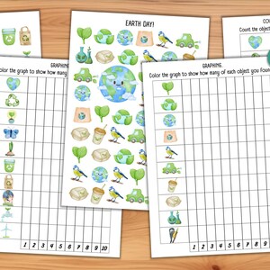 Earth Day Printable, Graphing Activity, I Spy Preschool and ...