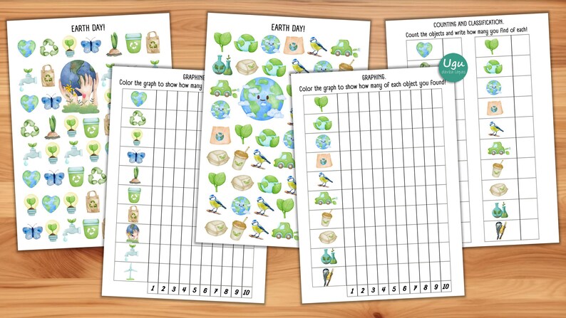 Earth Day Printable, Graphing Activity, I Spy Preschool and ...