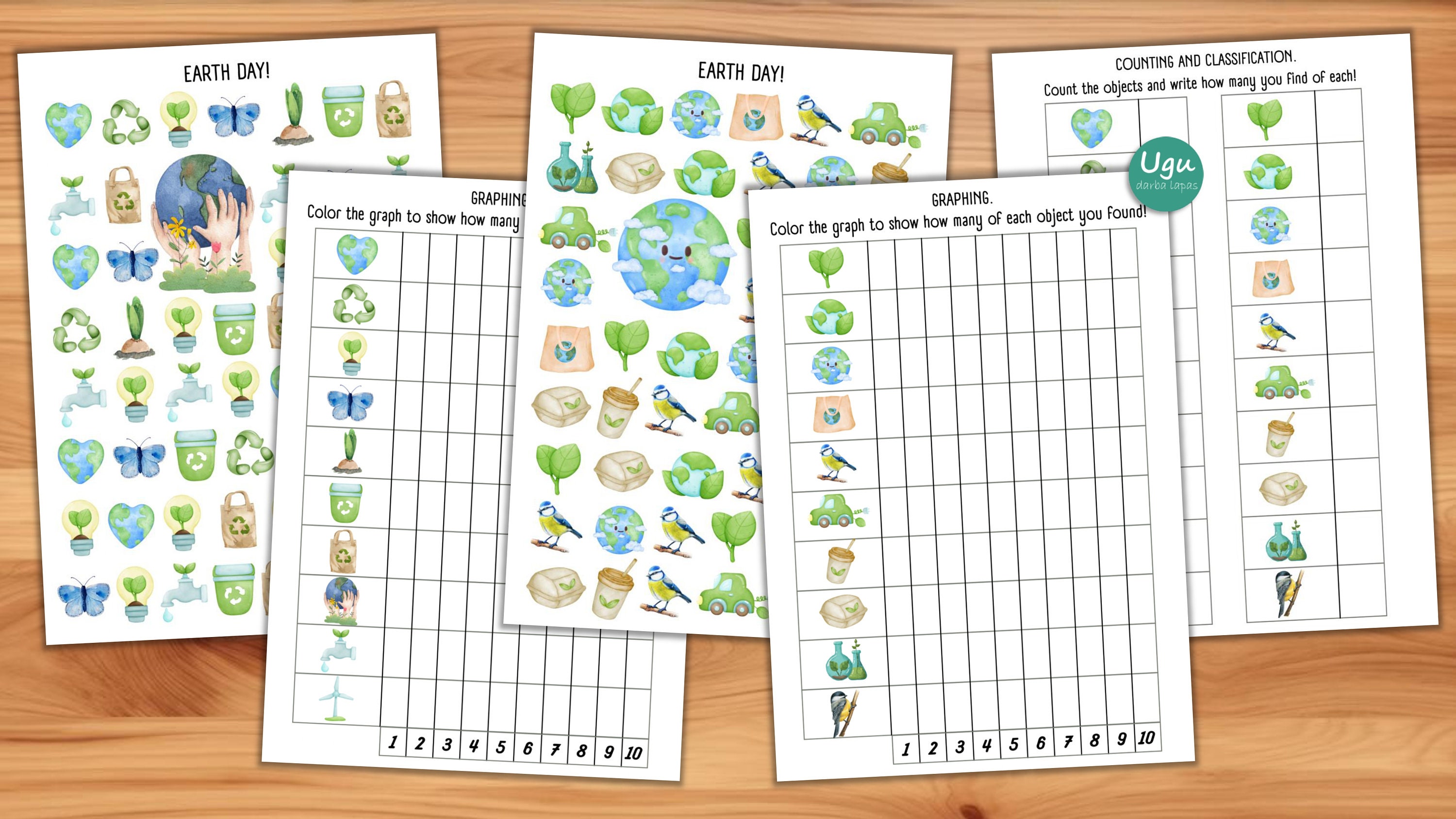Earth Day Printable, Graphing Activity, I Spy Preschool and ...