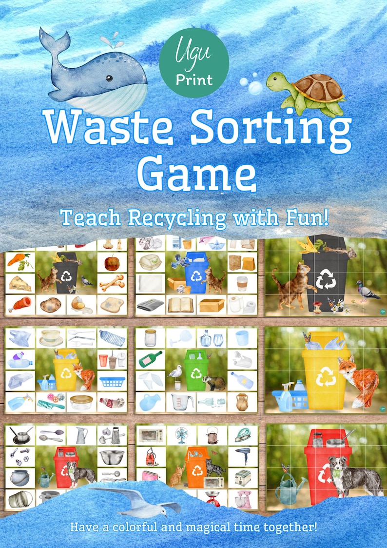 Recycling Sorting Game: Montessori Waste Puzzle (PDF Print) - Etsy