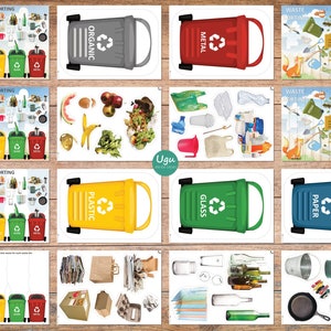 Waste Sorting Busy Book: Earth Day Toddler Game (printable) - Etsy