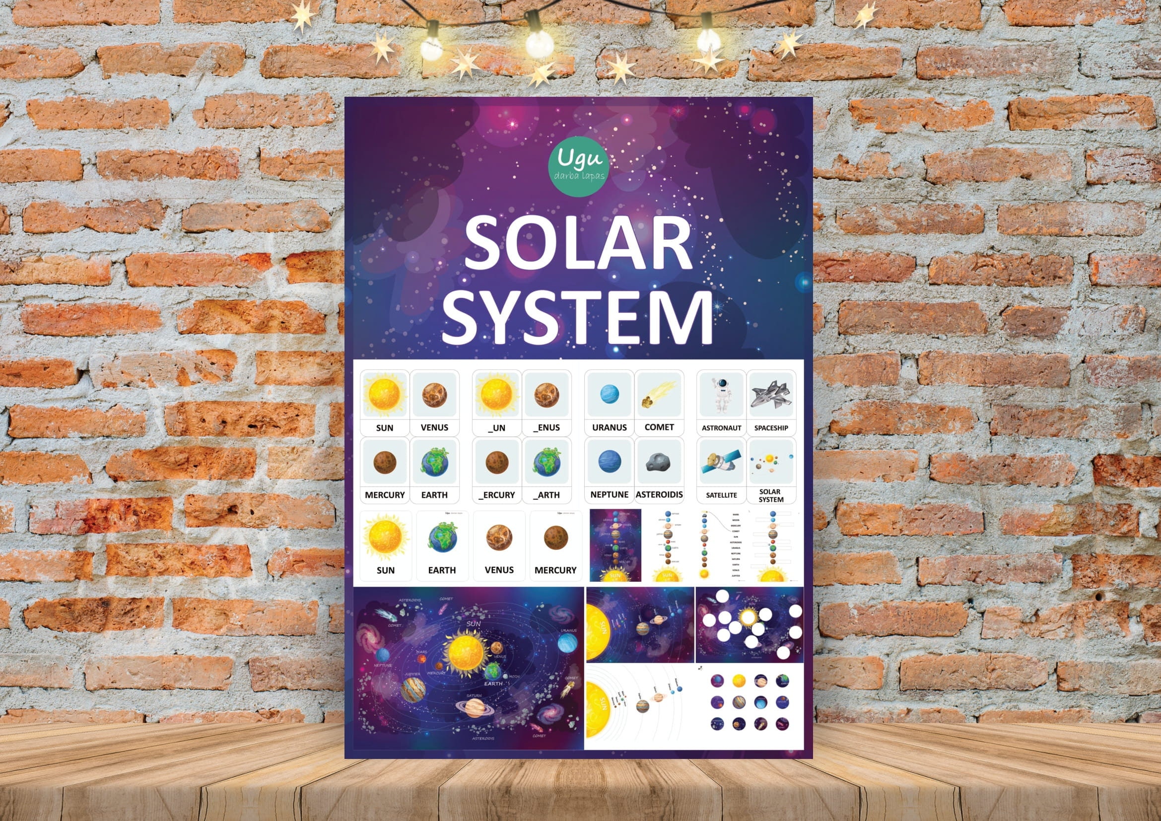 Solar System Busy Book Outer Space Learning Binder Personalized Space ...