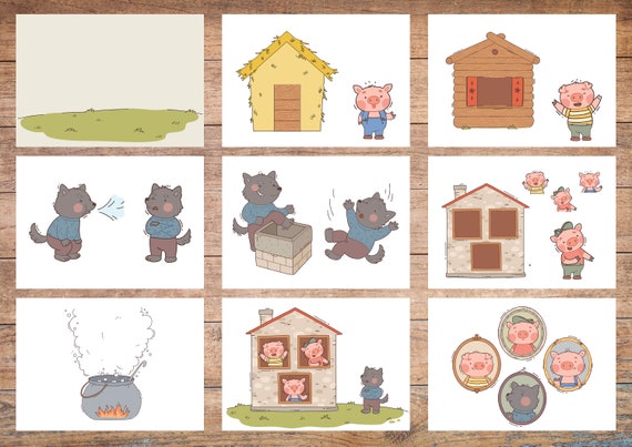 Three Little Pigs Houses Printable