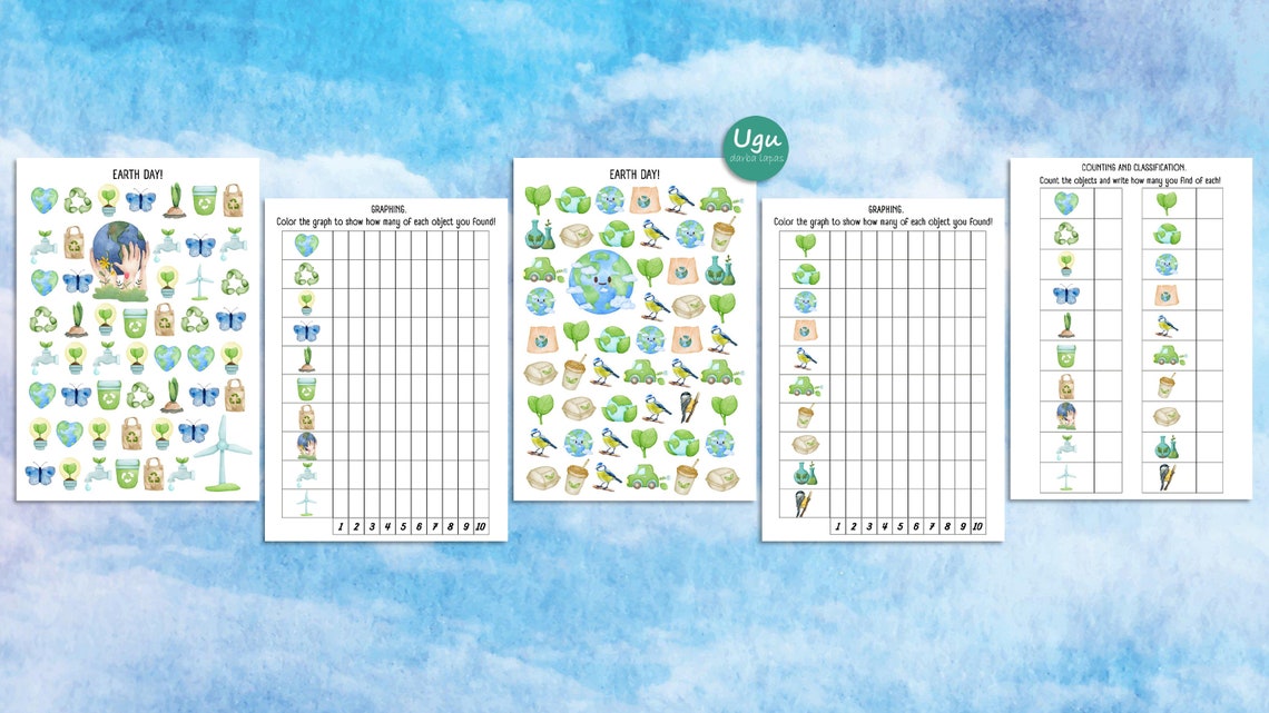 Earth Day Printable, Graphing Activity, I Spy Preschool and ...