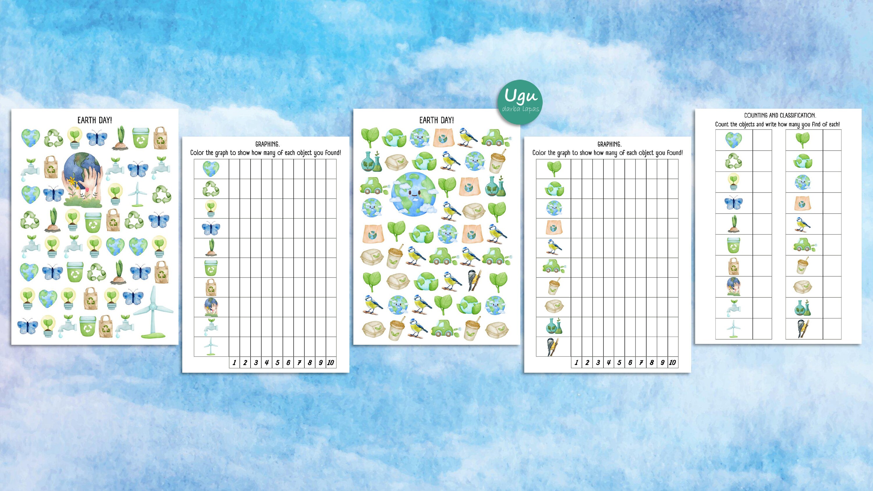 Earth Day Printable, Graphing Activity, I Spy Preschool and ...