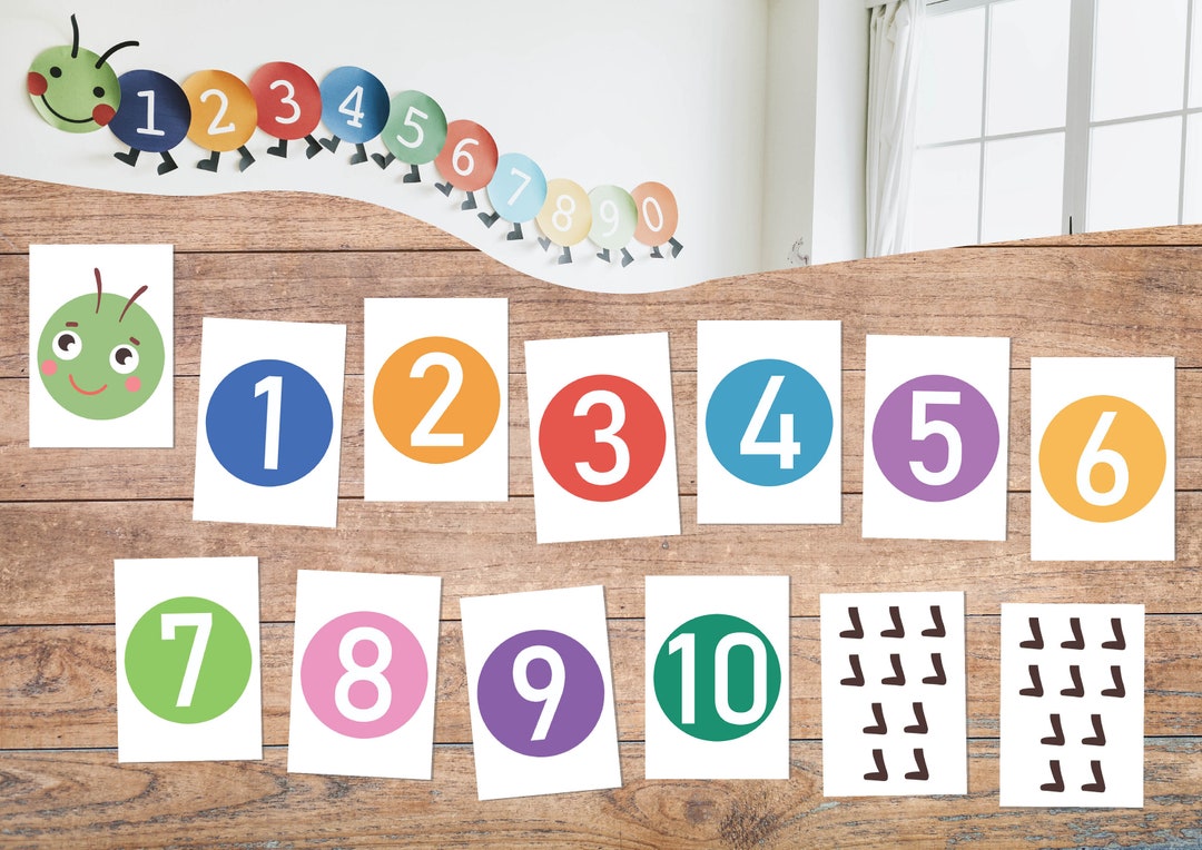 Counting Caterpillar Decor: Math Classroom Wall Art (PDF) - Etsy