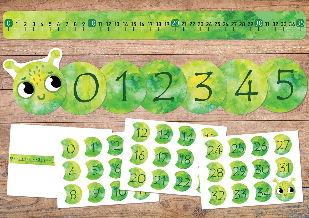 Number Catepillar, Caterpillar Number Printable Activity for Preschool ...
