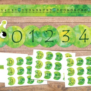 Number Catepillar, Caterpillar Number Printable Activity for Preschool ...