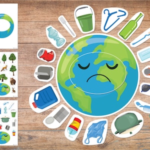 Waste Sorting Busy Book Printable Game,trash Sorting Activity Worksheet ...