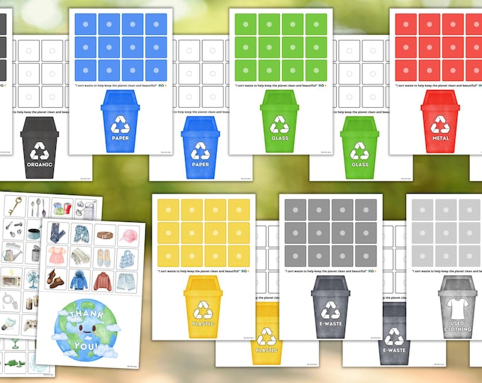 Waste Sorting Busy Book Printable Game,trash Sorting Activity Worksheet ...