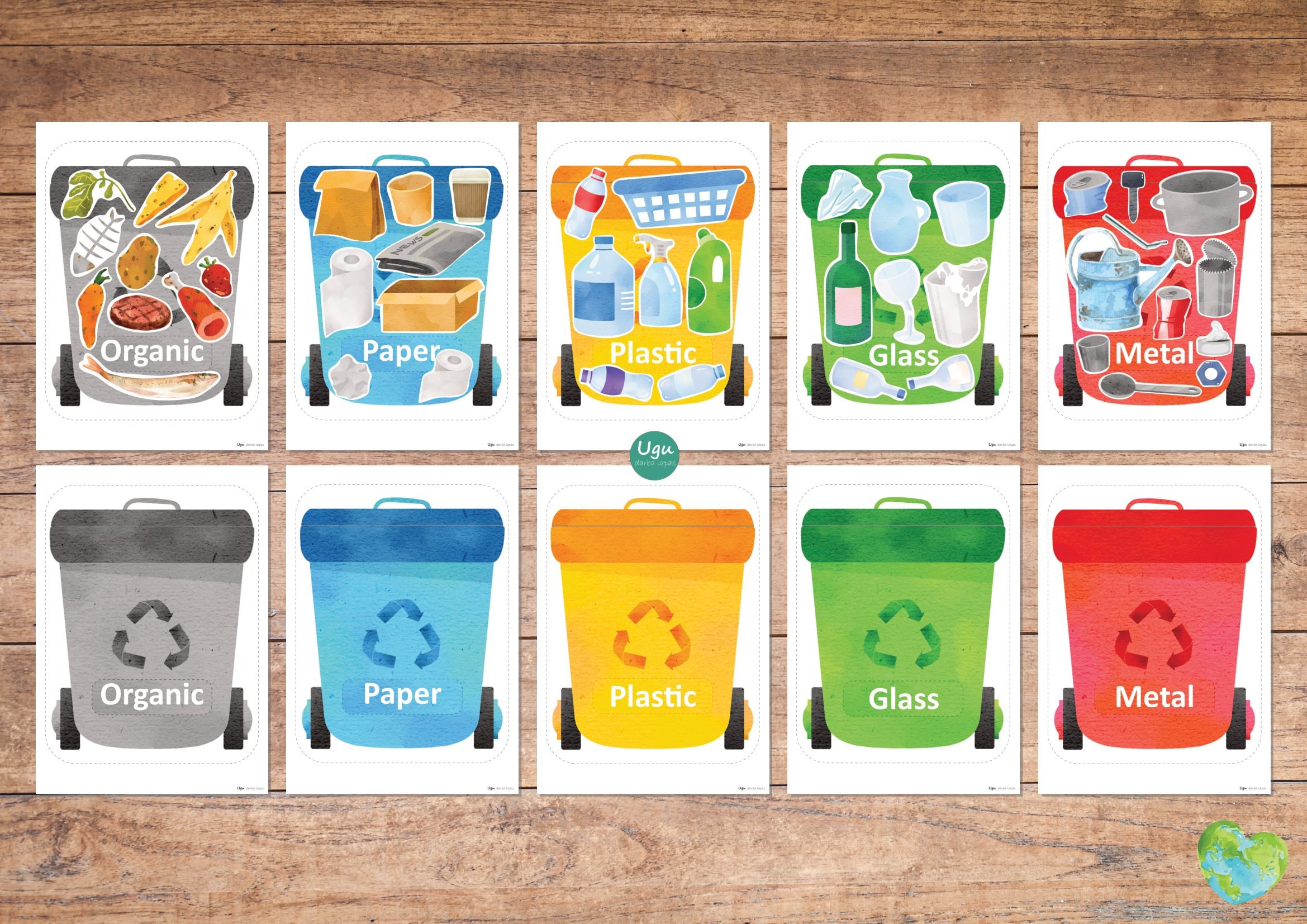 Earth Day Recycle Sort,waste Sorting Busy Book Printable Game,trash ...