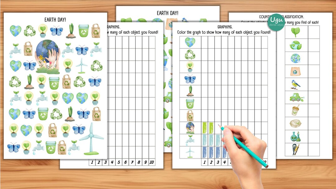 Earth Day Printable, Graphing Activity, I Spy Preschool and ...
