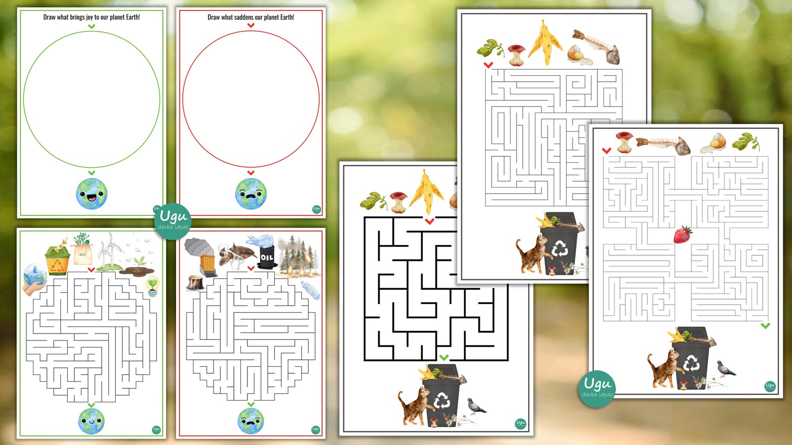 Earth Day Maze Printable,earth Day Games,earth Day Activities,indoor ...