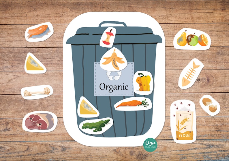 Waste Sorting Busy Book: Recycling Game for Toddlers (printable) - Etsy UK