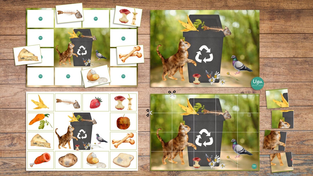 RECYCLING Waste Separation Learning Game Sorting Game Montessori PDF ...