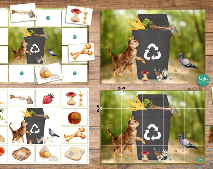 Waste Sorting Busy Book Printable Game,trash Sorting Activity Worksheet ...