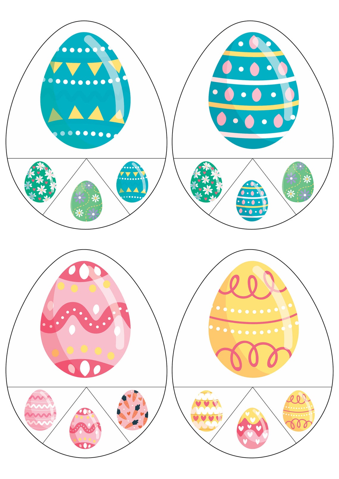 Easter Themed Clip Cards, Easter Sorting Game - Etsy