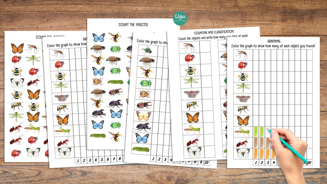 Insects, Bugs, and Spring Math Printables for Preschool – Fun Graphing ...