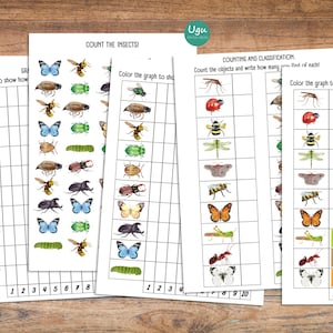 Insects, Bugs, and Spring Math Printables for Preschool – Fun Graphing ...