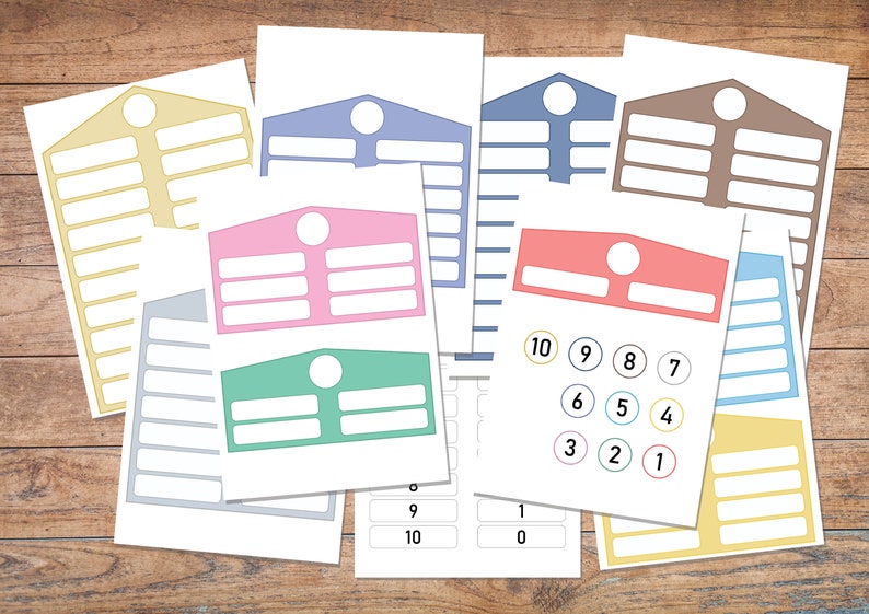 Montessori Math, House Math Board With Set of Numbers Cards for Learn ...