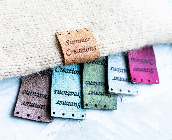 Custom Engraved Faux Suede Labels Sew on Clothing Labels | Etsy