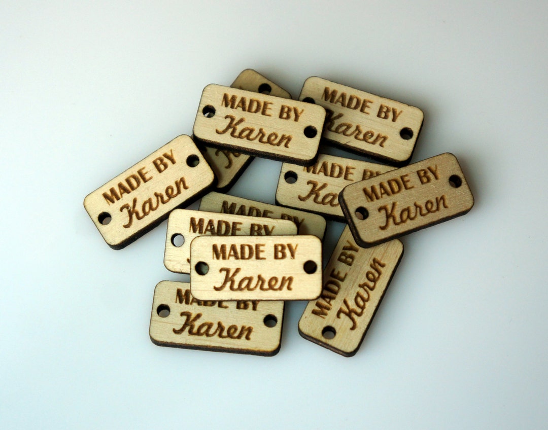 Custom Wood Tags Personalized Buttons Small Wooden Tags Engraved ...