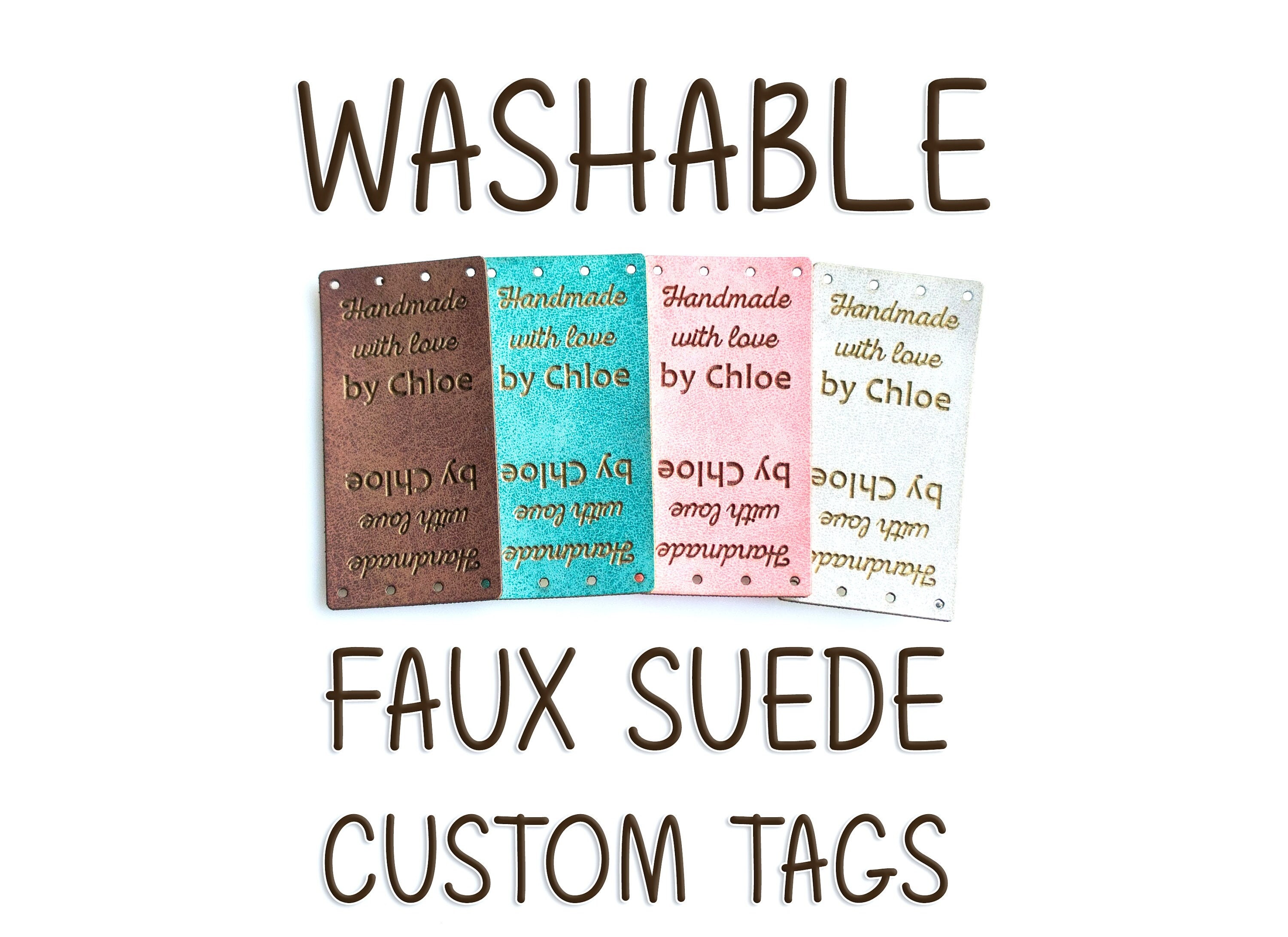 Suede Tags Custom Tags Faux Suede Fabric Faux Tag Custom - Etsy