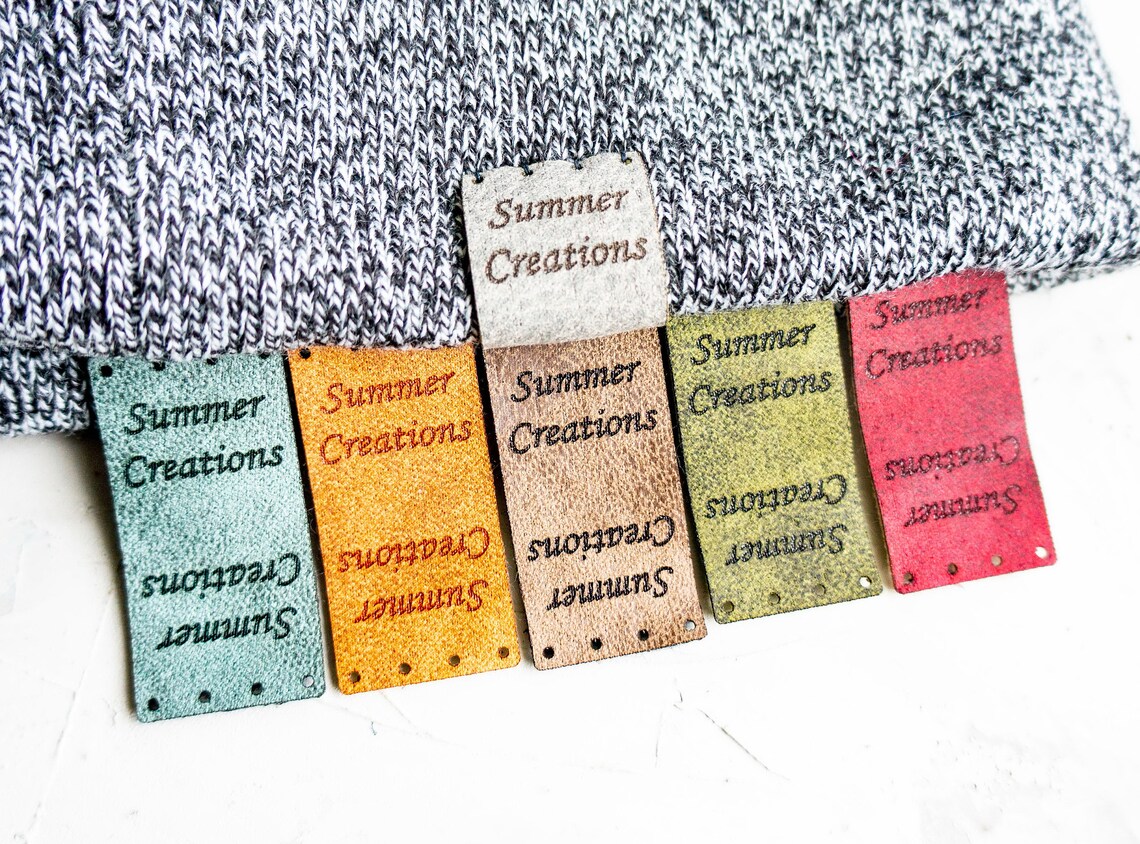 Washable Tags Personalized Faux Suede Tags Labels for | Etsy