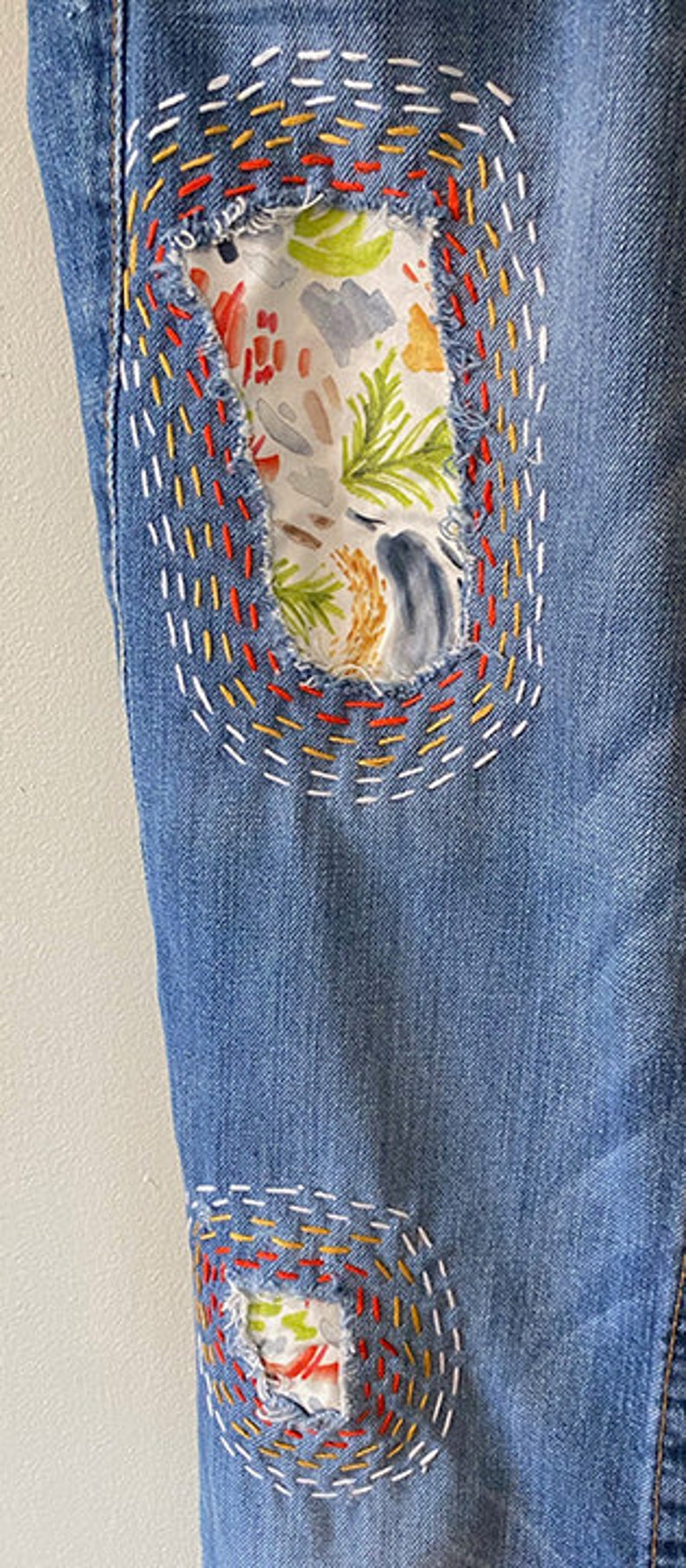 True Religion Patched & Embroidered Denim Jeans, Size 30 - Etsy