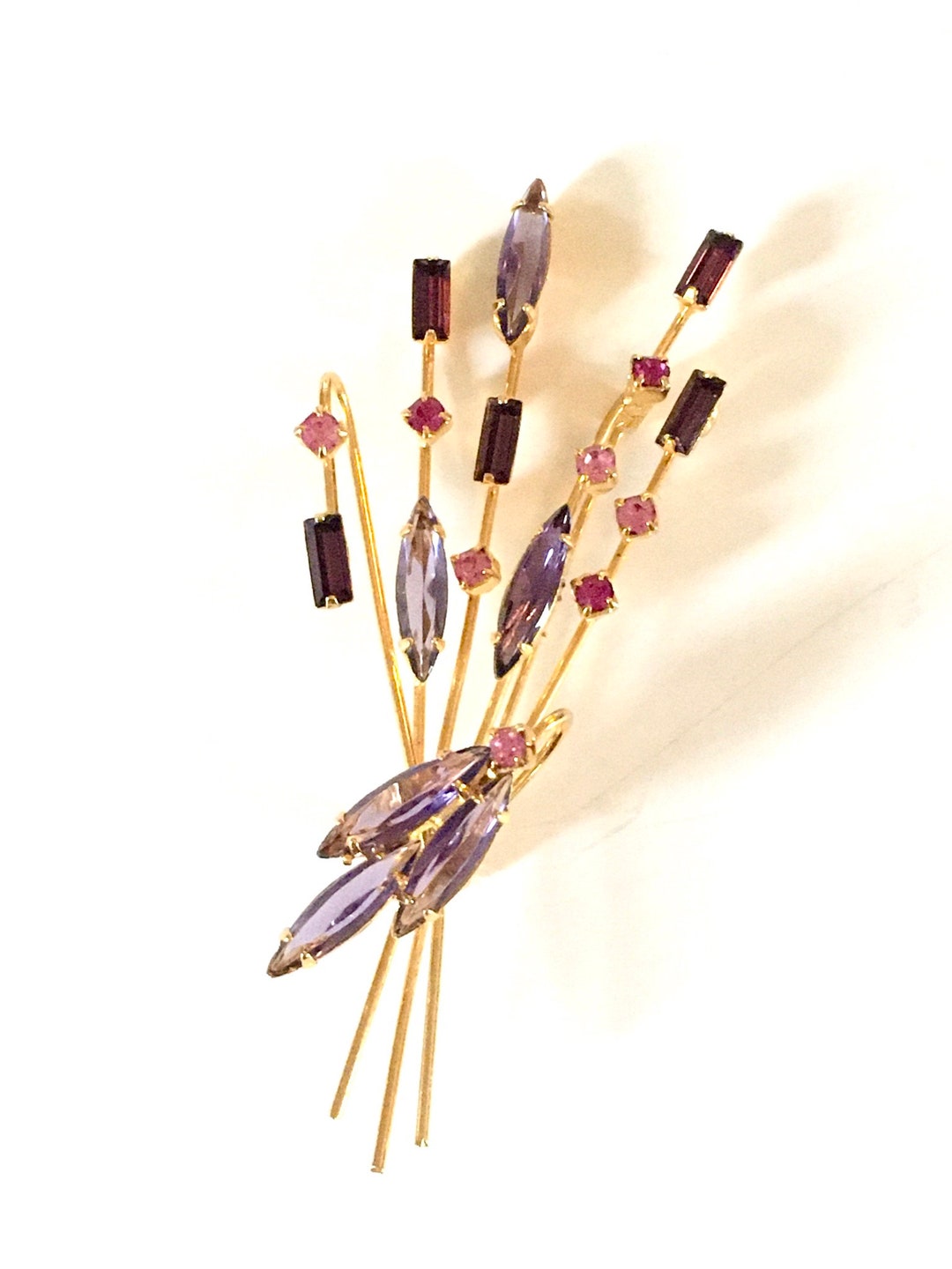 Vintage Juliana Brooch Cattail Rhinestone Brooch - Etsy