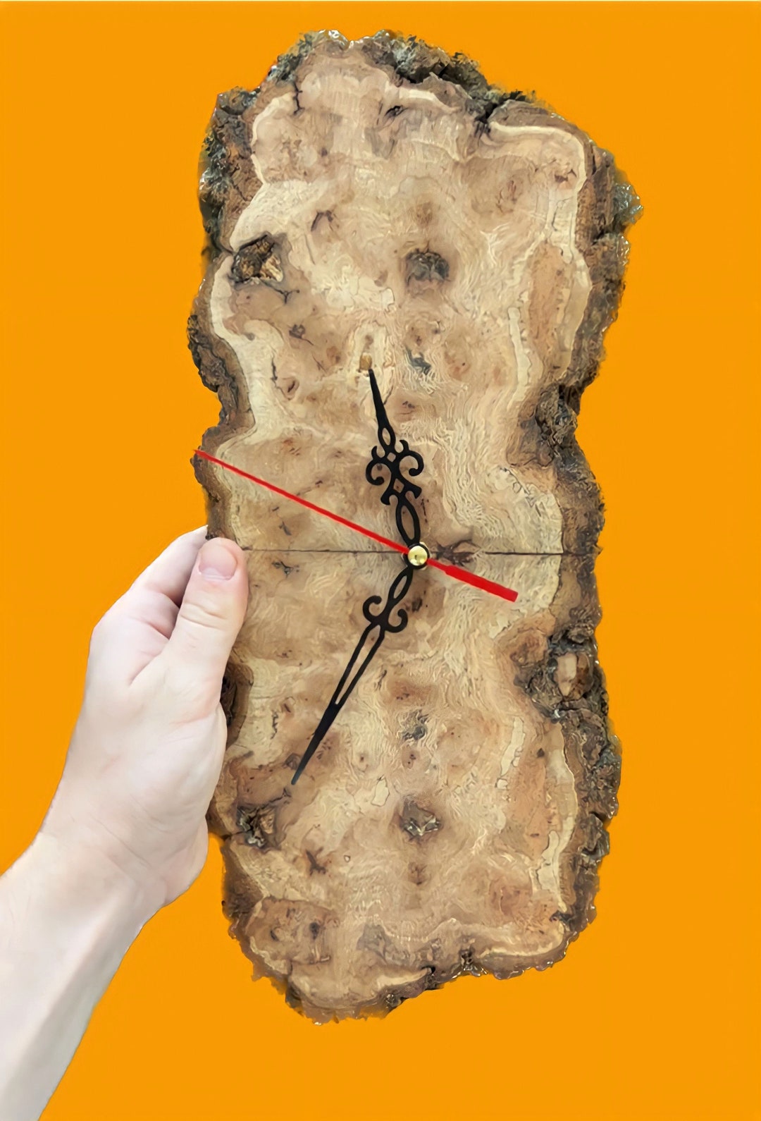 Wood Burl Clock - Etsy