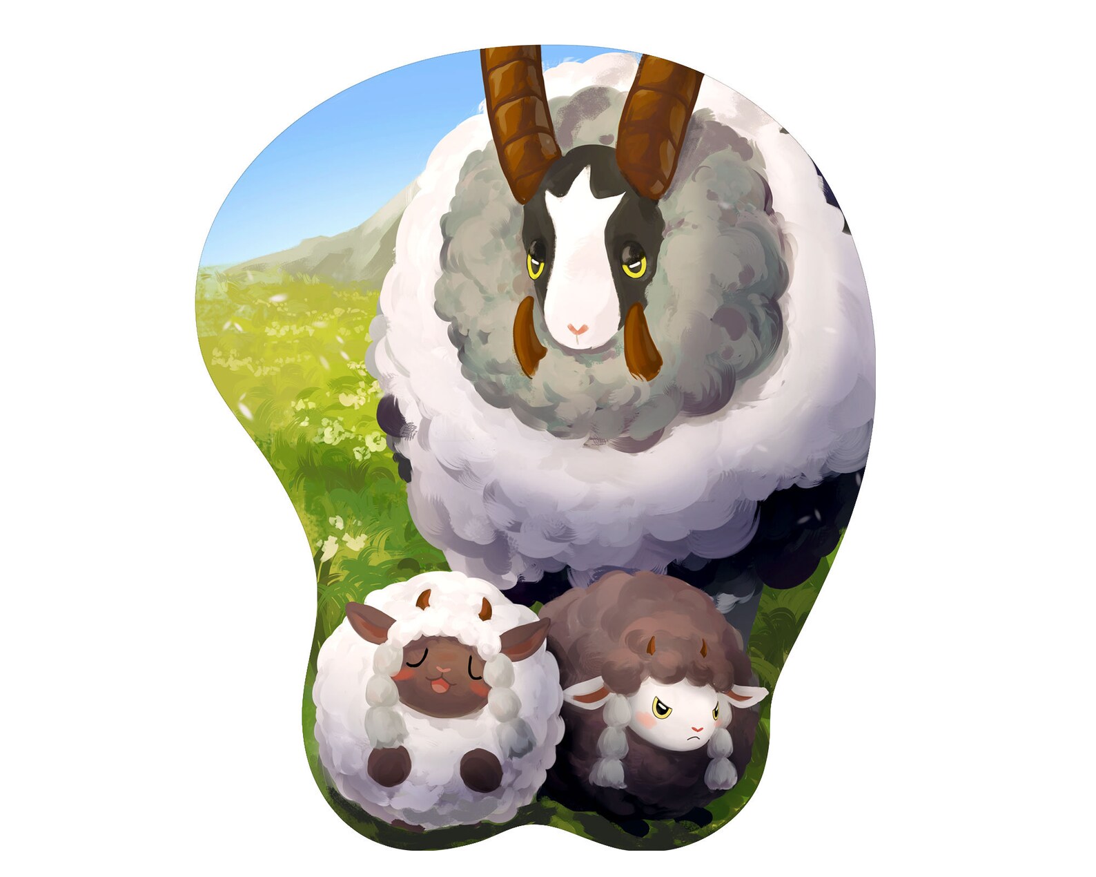 Dubwool, Wooloo, and Shiny Wooloo 3D Wrist Mousepad Pokemon - Etsy