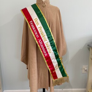 Italian Parade and Organizational Sash - Etsy
