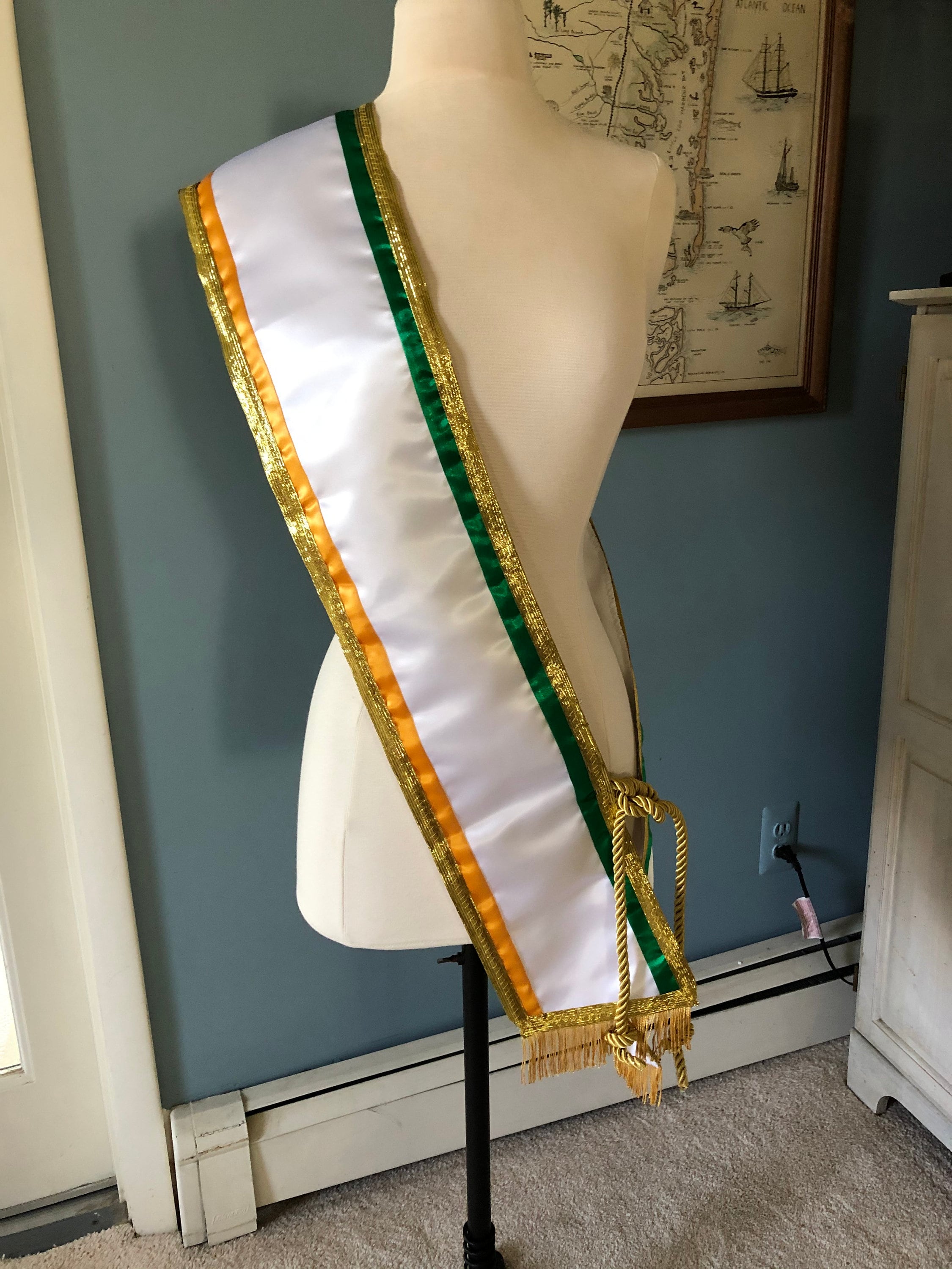 Irish Flag Sash With Embroidery - Etsy