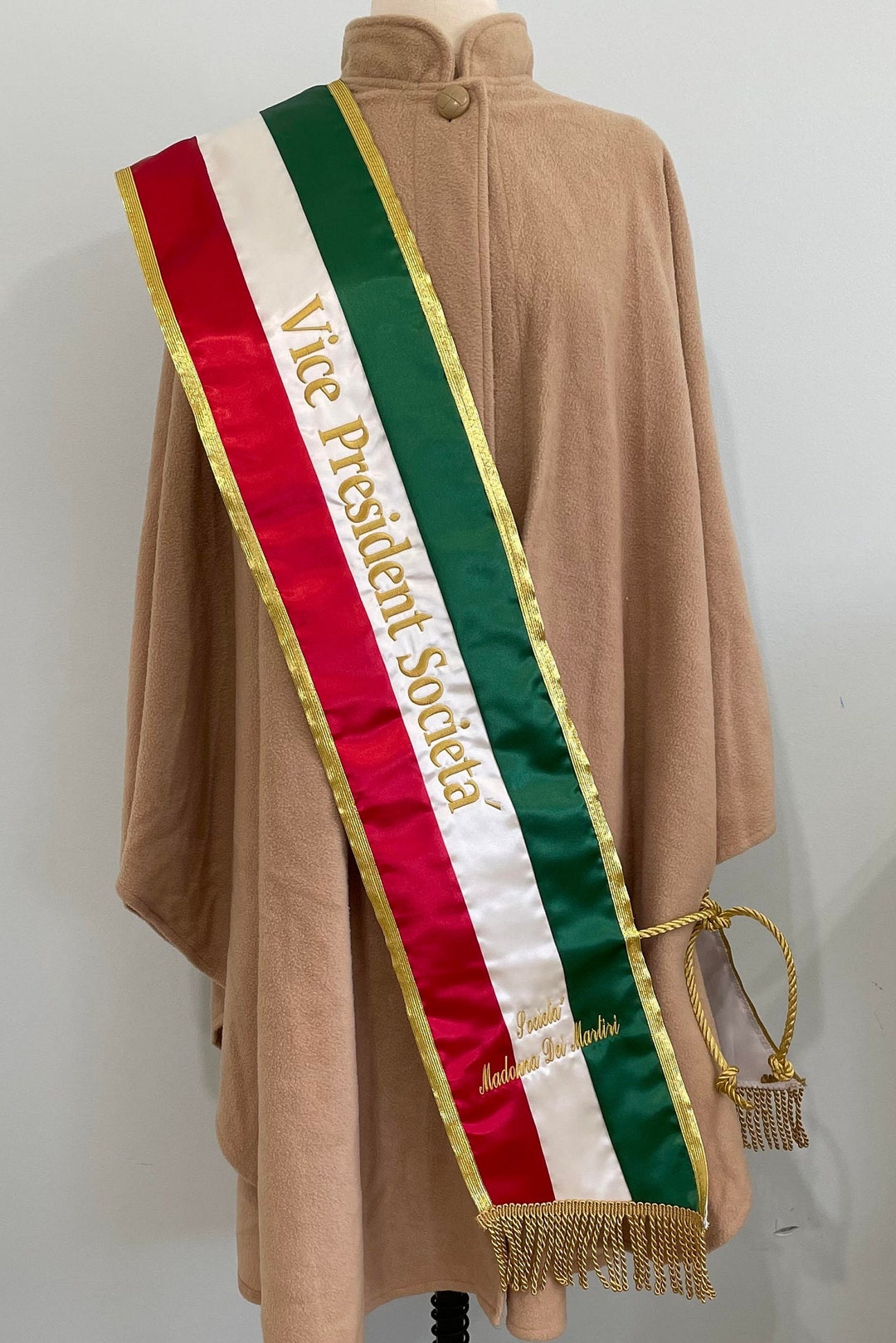 Italian Parade and Organizational Sash - Etsy