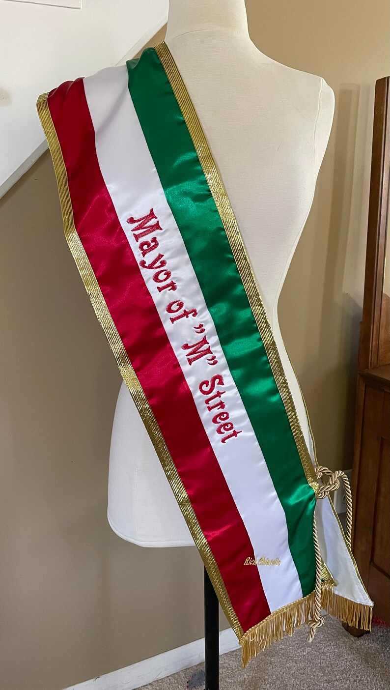 Italian Parade and Organizational Sash - Etsy