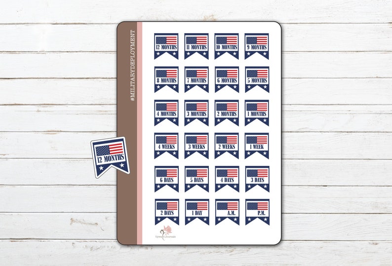 Military Deployment Countdown Planner Stickers Army Navy - Etsy